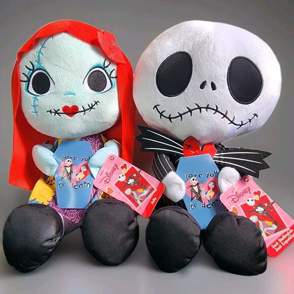 Disney | Toys | Disneys Jack Skellington And Sally Large Plush Love You ...